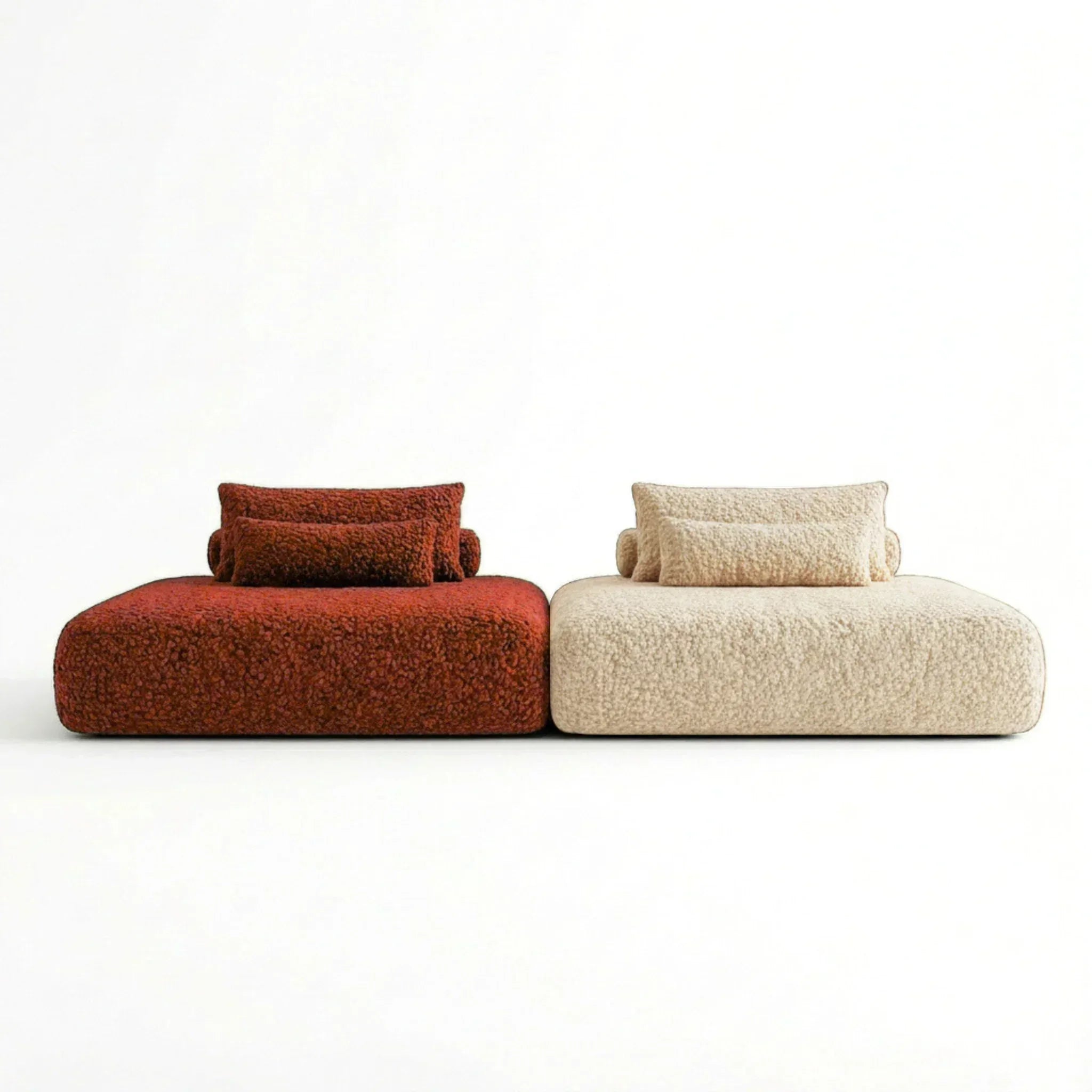 XXL Candy Sofa | Bouclé – Kein Holz Mehr